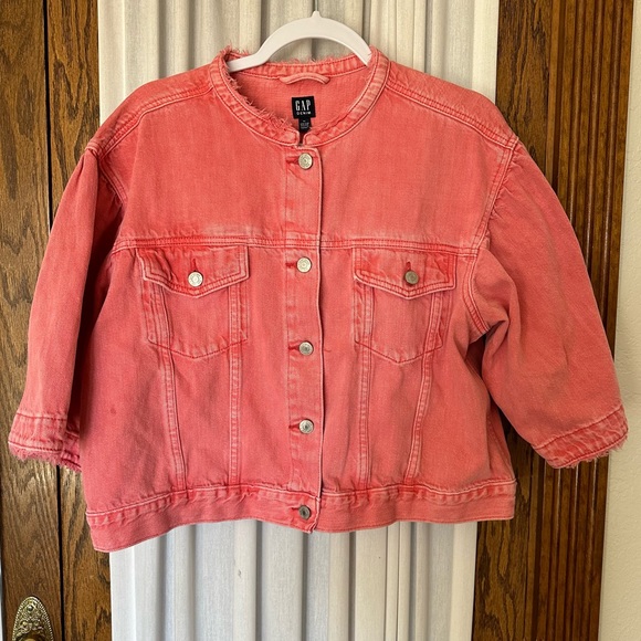 GAP | Jackets & Coats | Gap Denim Coral Cropped Jacket | Poshmark